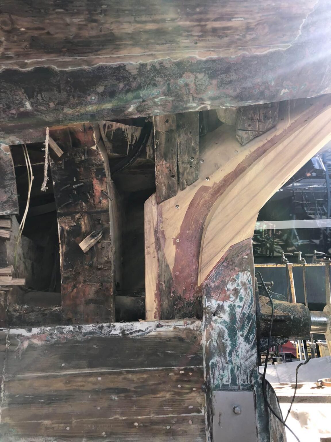 Keel repair (before-after)