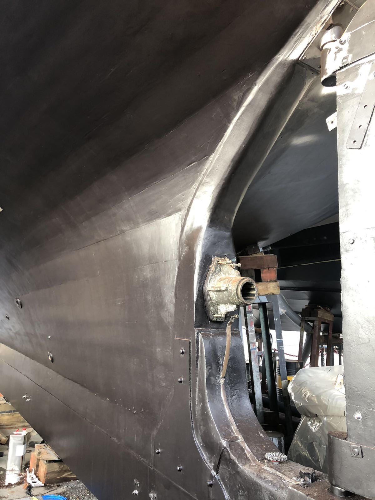 Keel repair (before-after)